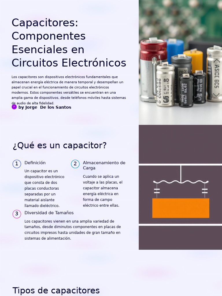 Capacitores: Tipos y Funciones Esenciales | PDF