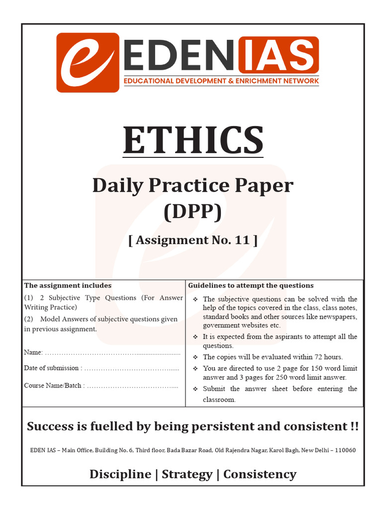 Ethics Assignment - 11 | PDF | Autonomy