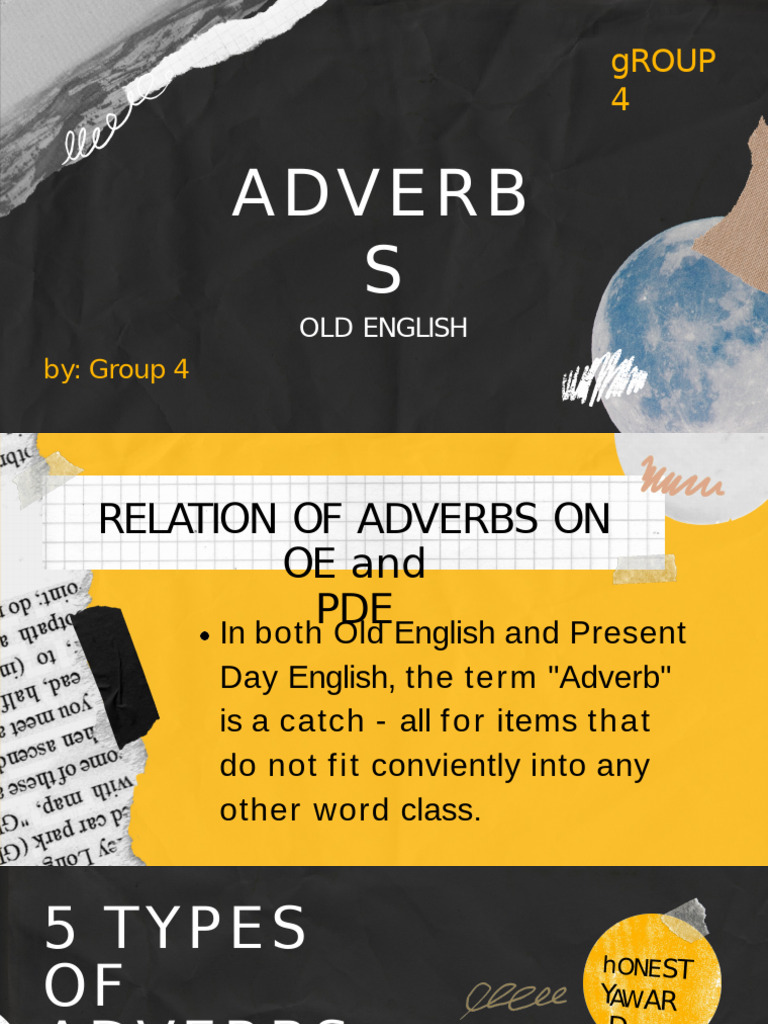 Adverbs in Old English Final | PDF | Adverb | English Language