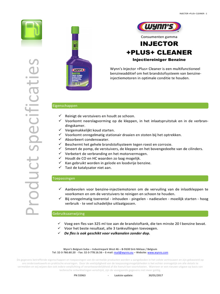 Injector-Plus-Cleaner NL | PDF