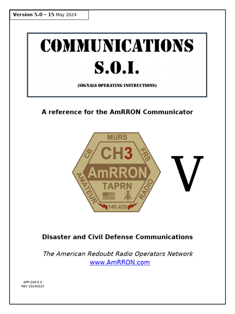 Communications SOI Version 5.0 | PDF | Amateur Radio | Software Defined ...