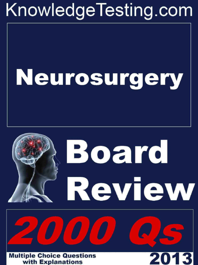 Neurosurgery 2000 Mcqs | PDF | Pituitary Gland | Urinary Tract Infection