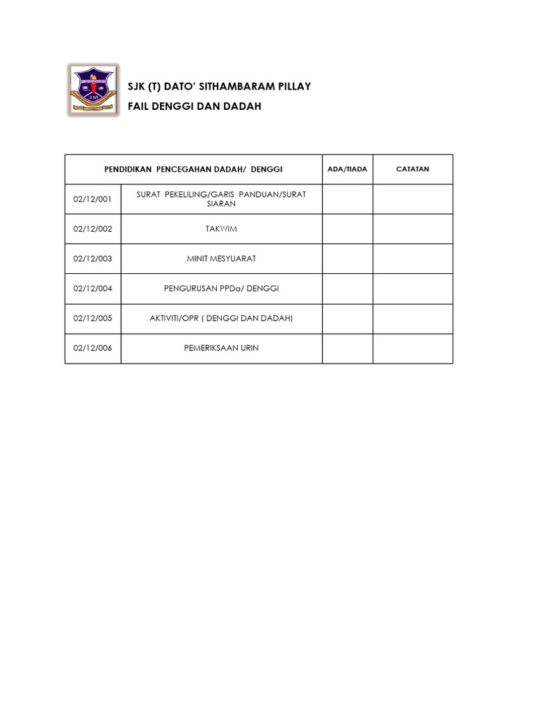 Senarai Semak Fail Hem 2024 | PDF