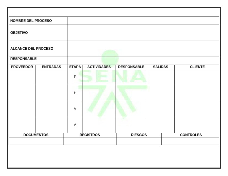 Modelo Ficha de Procesos | PDF