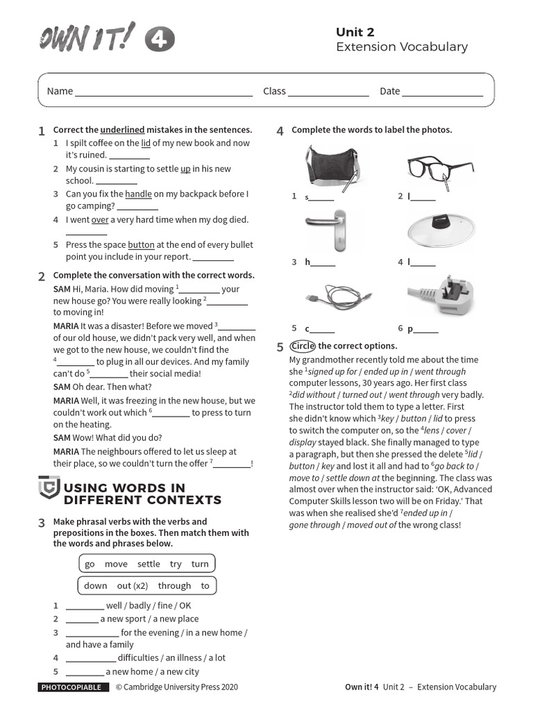 English Vocabulary Exercises | PDF | Languages | Foreign Language Studies