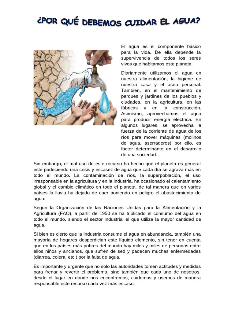 Ficha Del Agua | PDF | Agua | Entorno natural