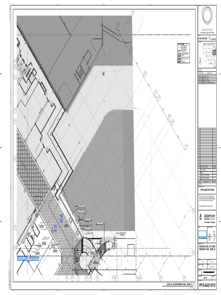 PP1S-AA22-10115 - PODIUM LEVEL 01 FLOOR FINISHES PLAN - ZONE 15 Rev.3 ...