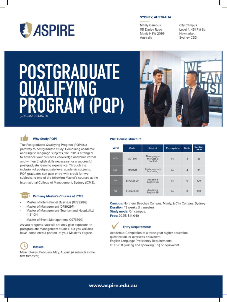 PQP A4 2025 06 | PDF | Postgraduate Education | Master's Degree
