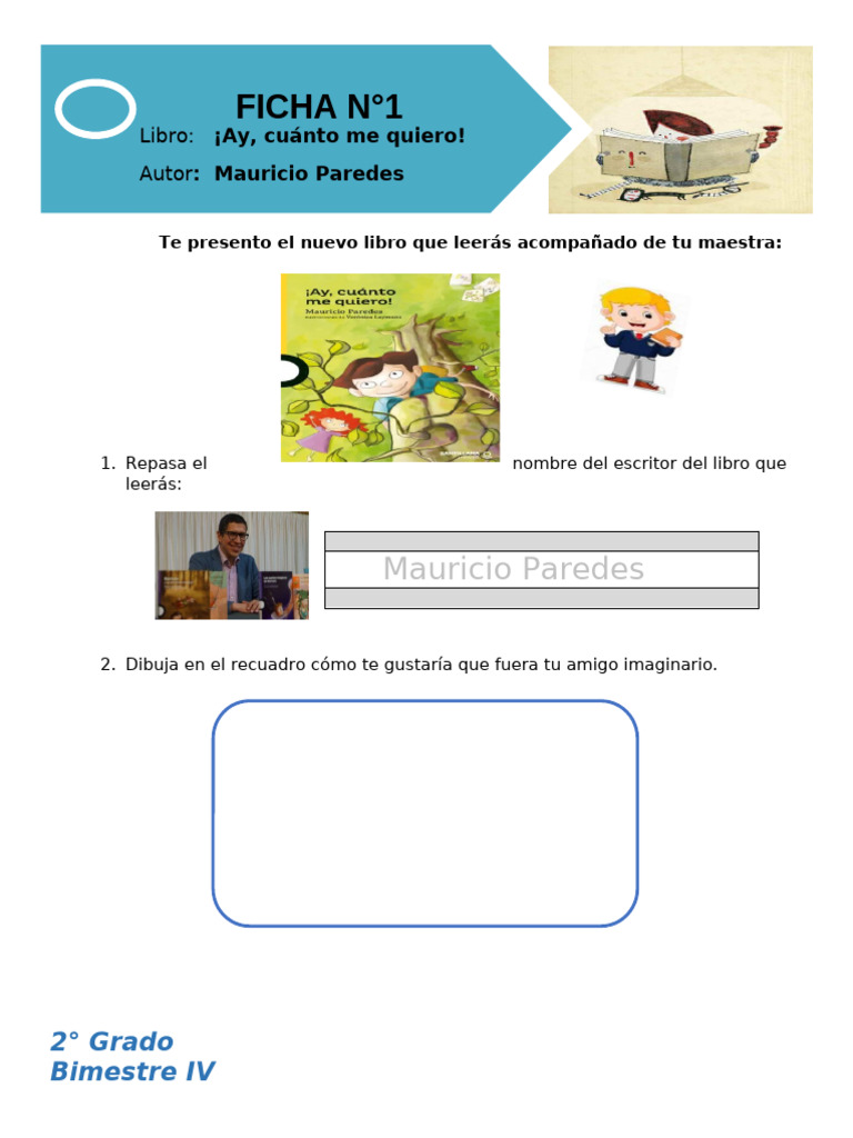 P.LECTOR - FICHA 1 - SEM1 - 2°P - IVBIM - ¡Ay, Cuánto Me Quiero! - AE 2024 | PDF