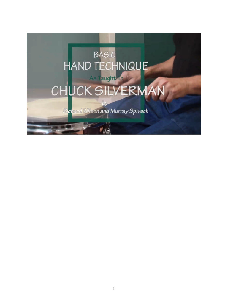 Basic Snare Drum Technique | PDF | Tempo | Hand