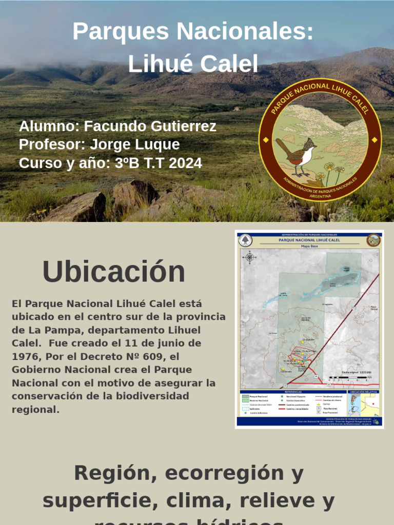 Parques Nacionales - Lihué Calel | PDF