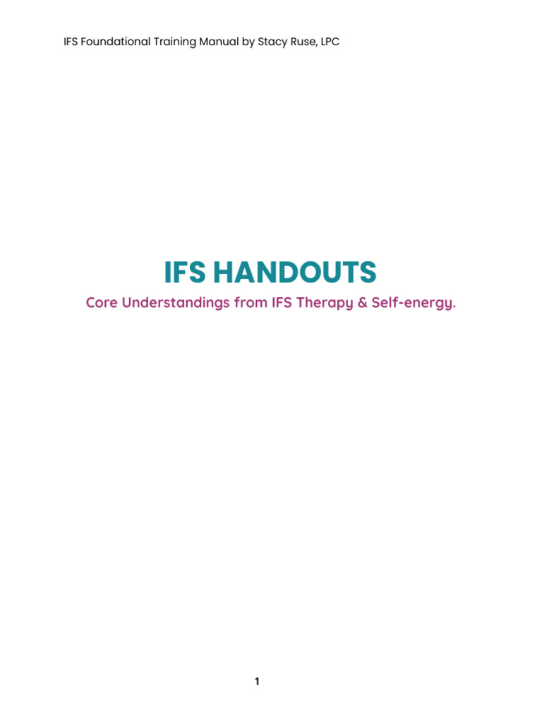 Ifs Training | PDF | Feeling | Trees