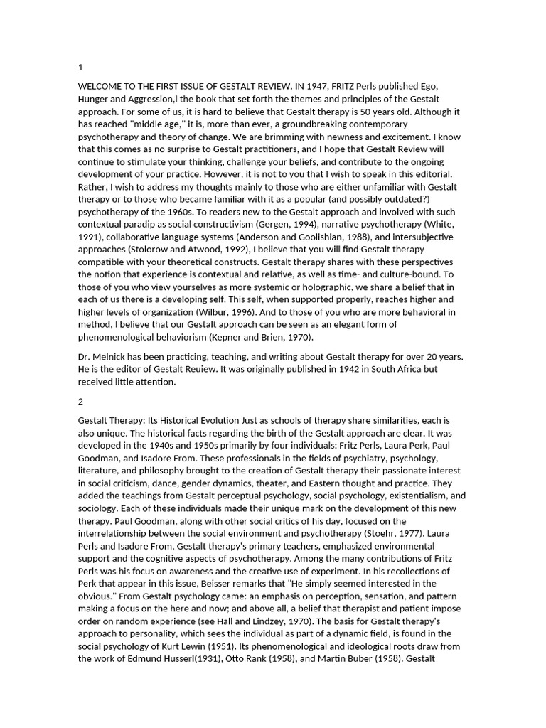 Editorial Gestalt Review | PDF