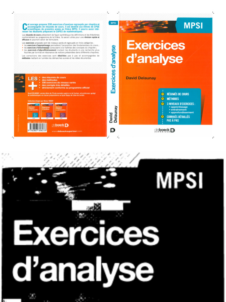 Exercices D - Analyses MPSI | PDF