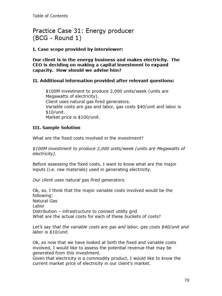 BCG Case | PDF | Demand | Investing