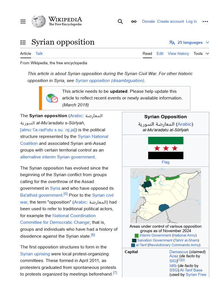 En-Wikipedia-Org-W | PDF | Syria | Politics Of Syria