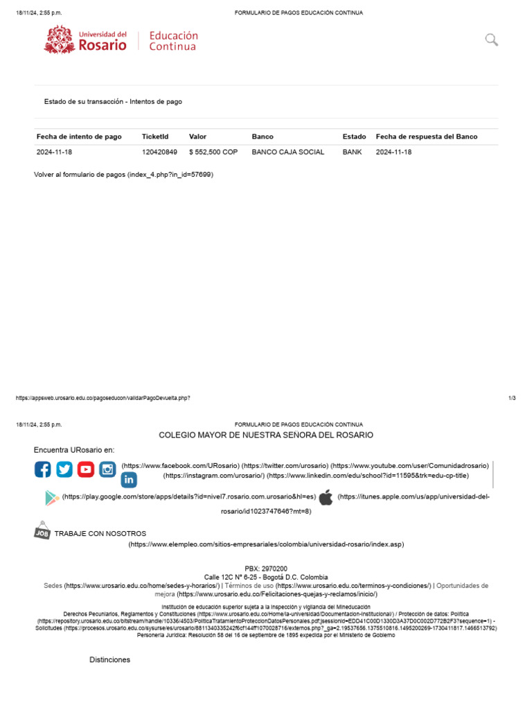 Formulario de Pagos Educación Continua HR | PDF | Justicia | Crimen y violencia