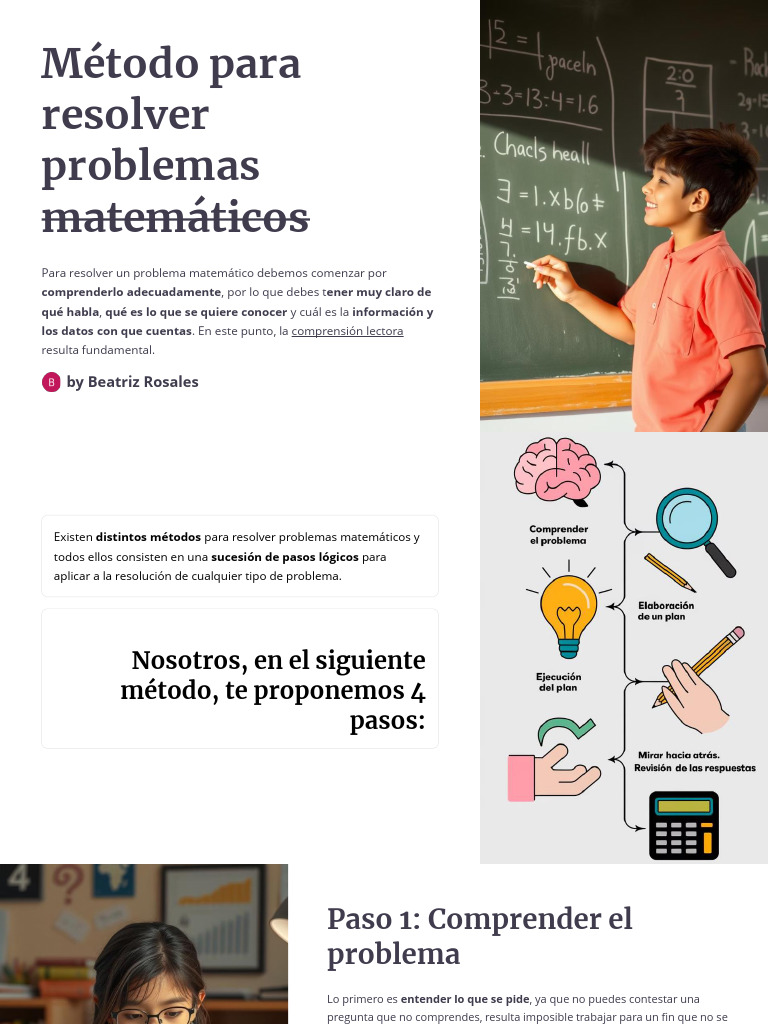 Método Efectivo para Resolver Problemas Matemáticos | PDF | Aprendizaje ...