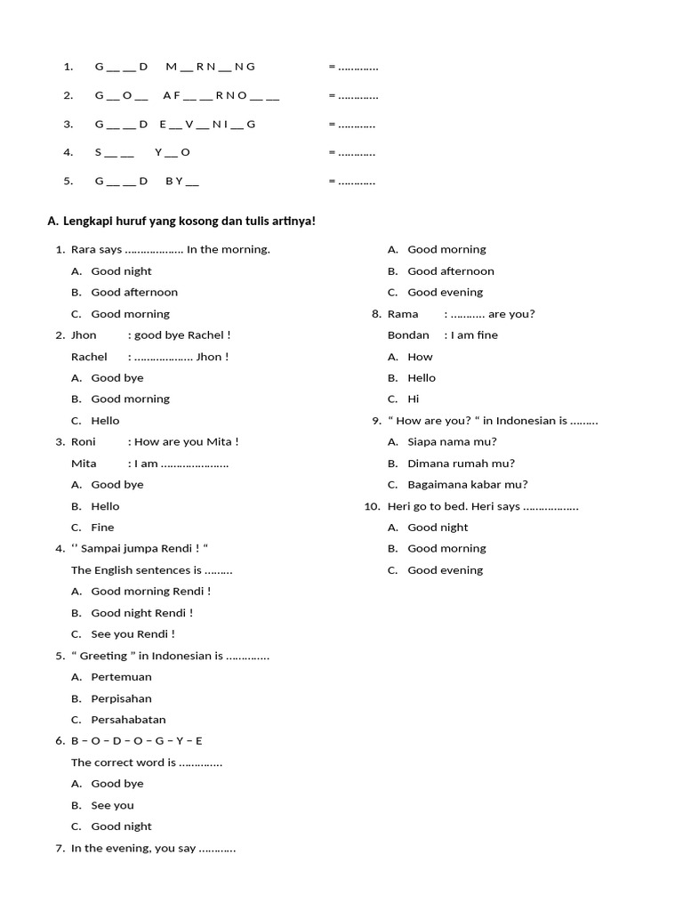 Tugas Inggris 1 | PDF