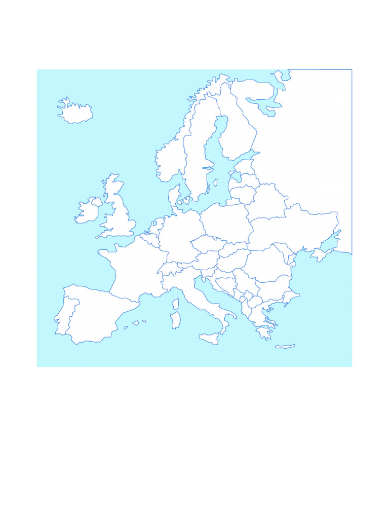Europe Map Worksheet | PDF