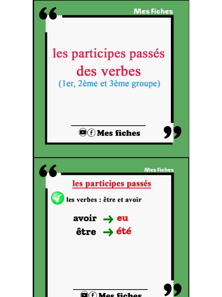 Les Participes Passés | PDF