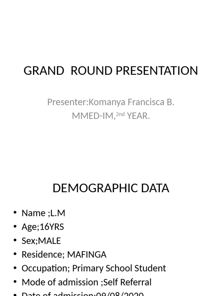 Grand Round Presentation Acute Head SX | PDF | Bone | Haematopoiesis