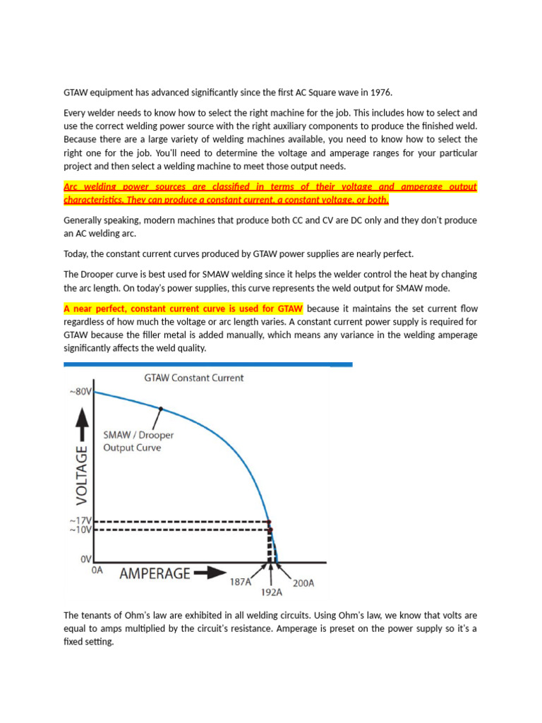 GTAW Equipment and Torch Part | PDF | Power Supply | Welding