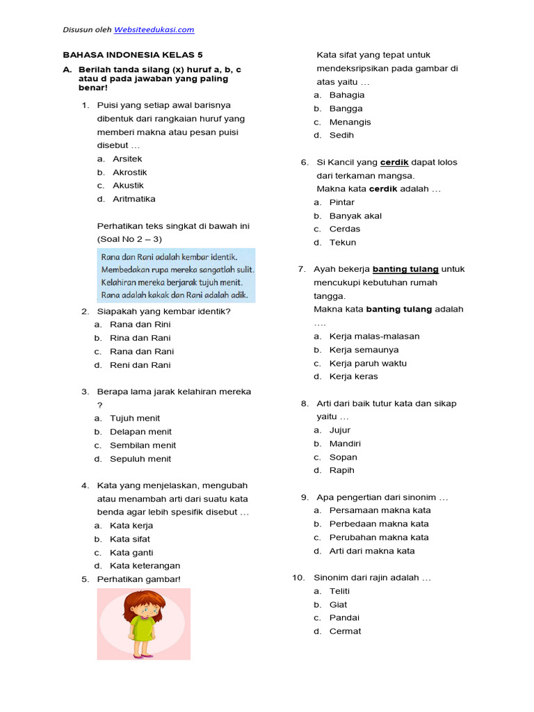 BHS Indo Kelas 5 | PDF