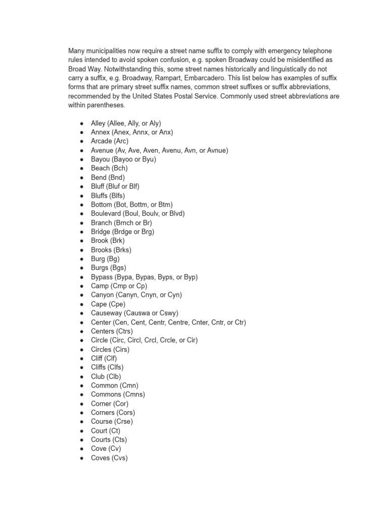 United States Types of Street | PDF | Road | Road Transport