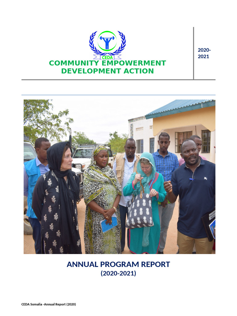 CEDA Somalia Annual Report 2020-2021 | PDF | Malnutrition | Public Health