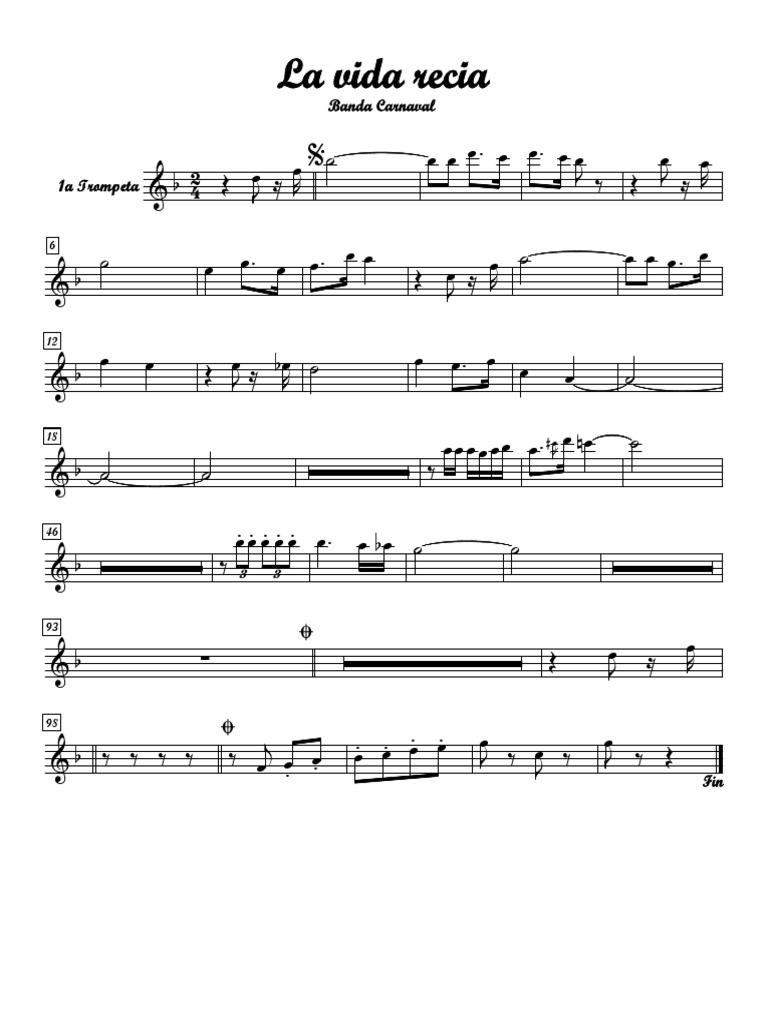 La Vida Recia - Banda Carnaval | PDF