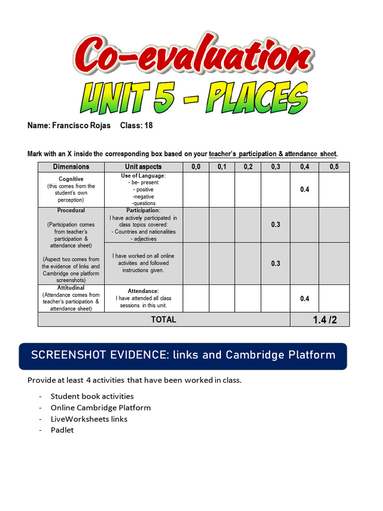 Student Class Participation Report | PDF