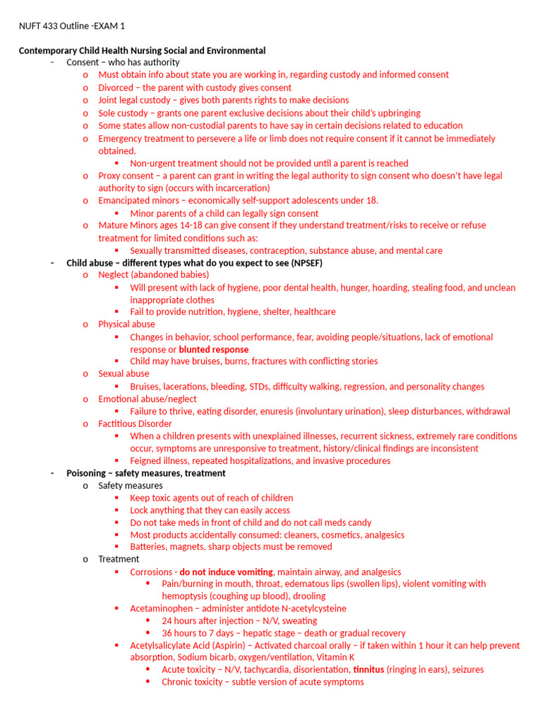 EXAM 1 Outline | PDF | Clinical Medicine