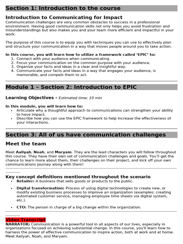 Mastering Communication with EPIC Framework | PDF | Empathy | Communication