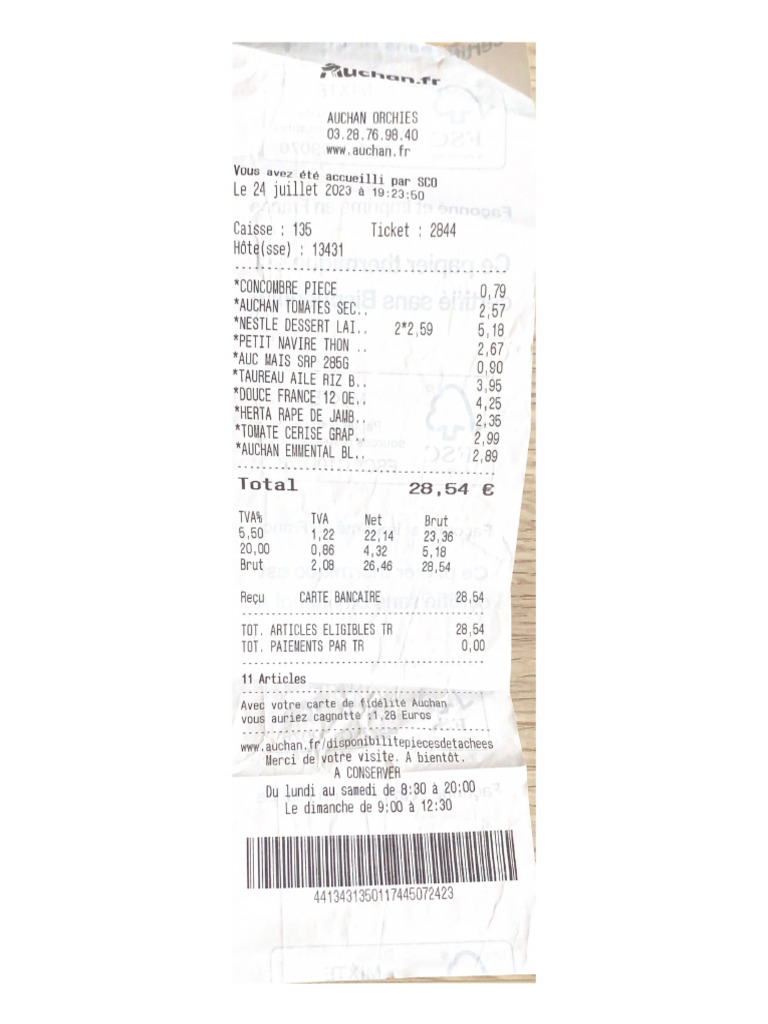 Ticket de Caisse | PDF