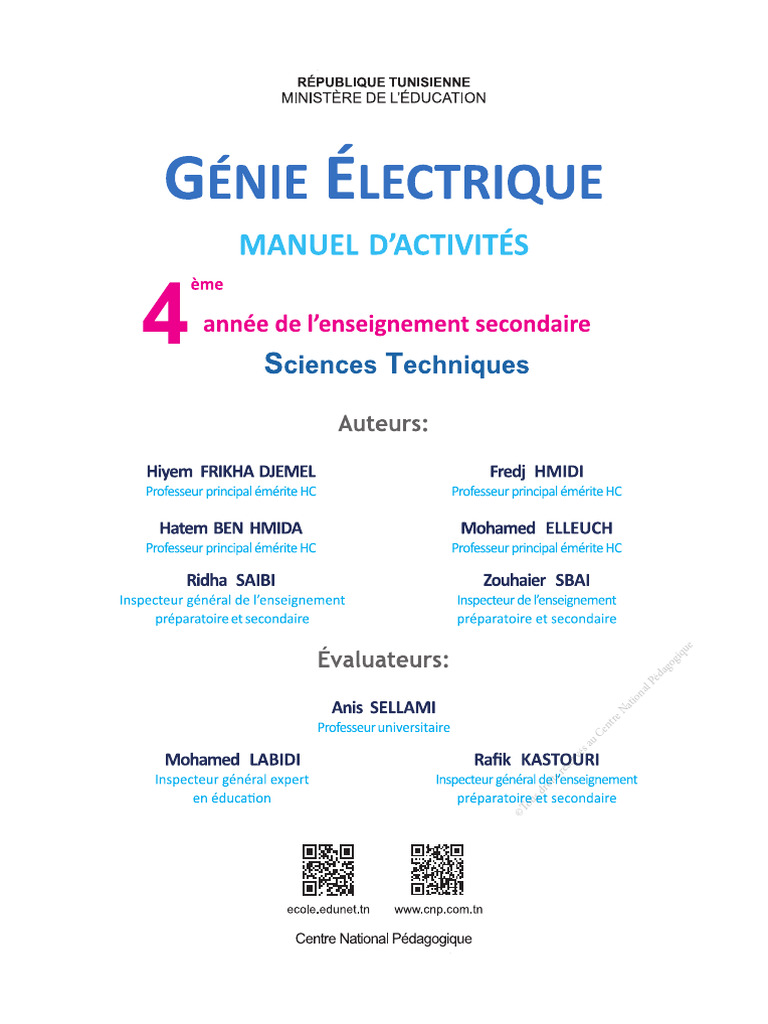 Manuel D'Activités 4eme Genie Electrique 2024 | PDF