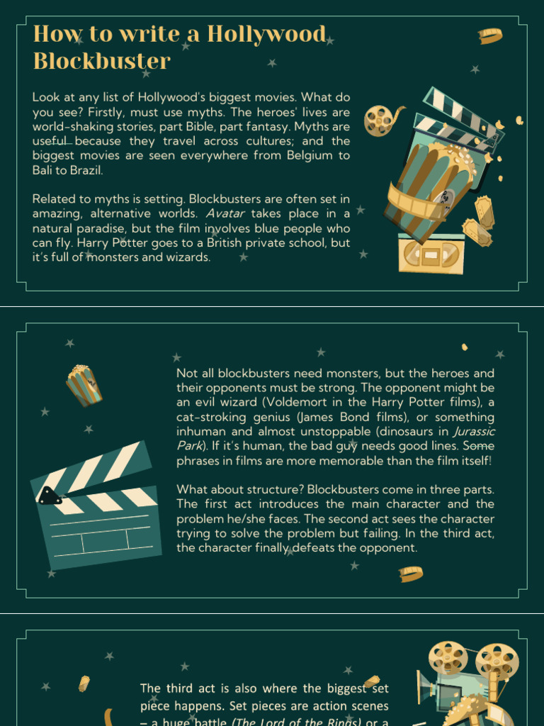 How To Write A Hollywood Blockbuster | PDF