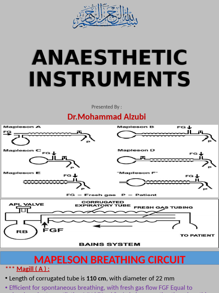 Anesthetic Instruments - ALL For 1ST | PDF | Breathing | Vein