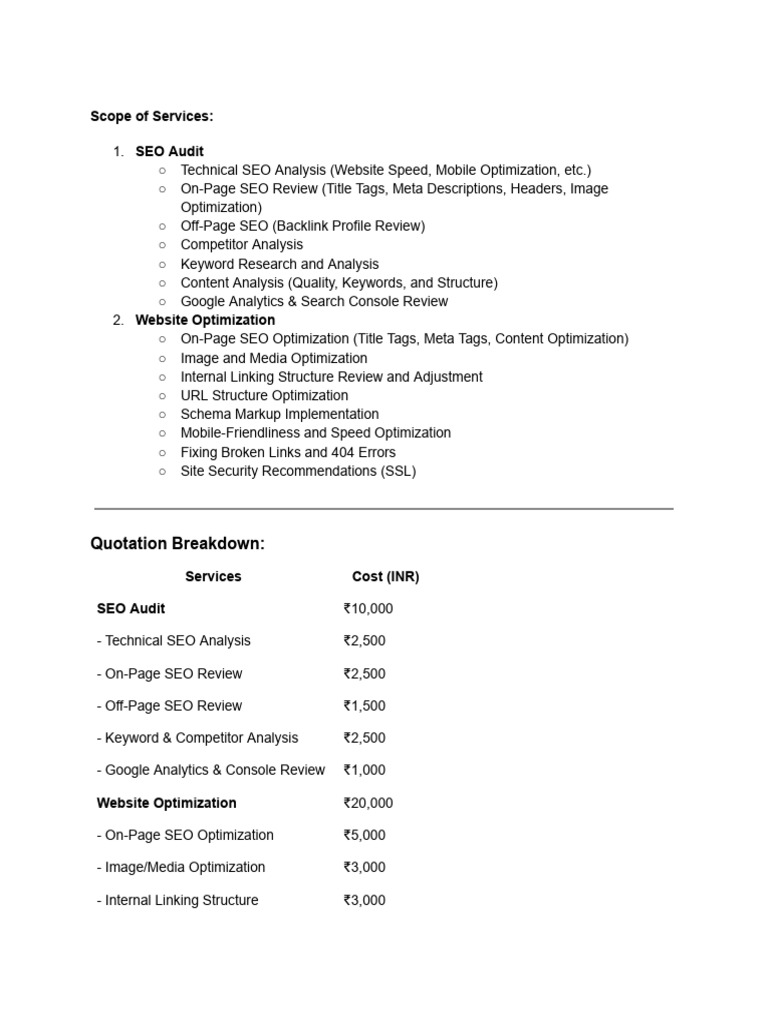 Comprehensive SEO Services Guide | PDF