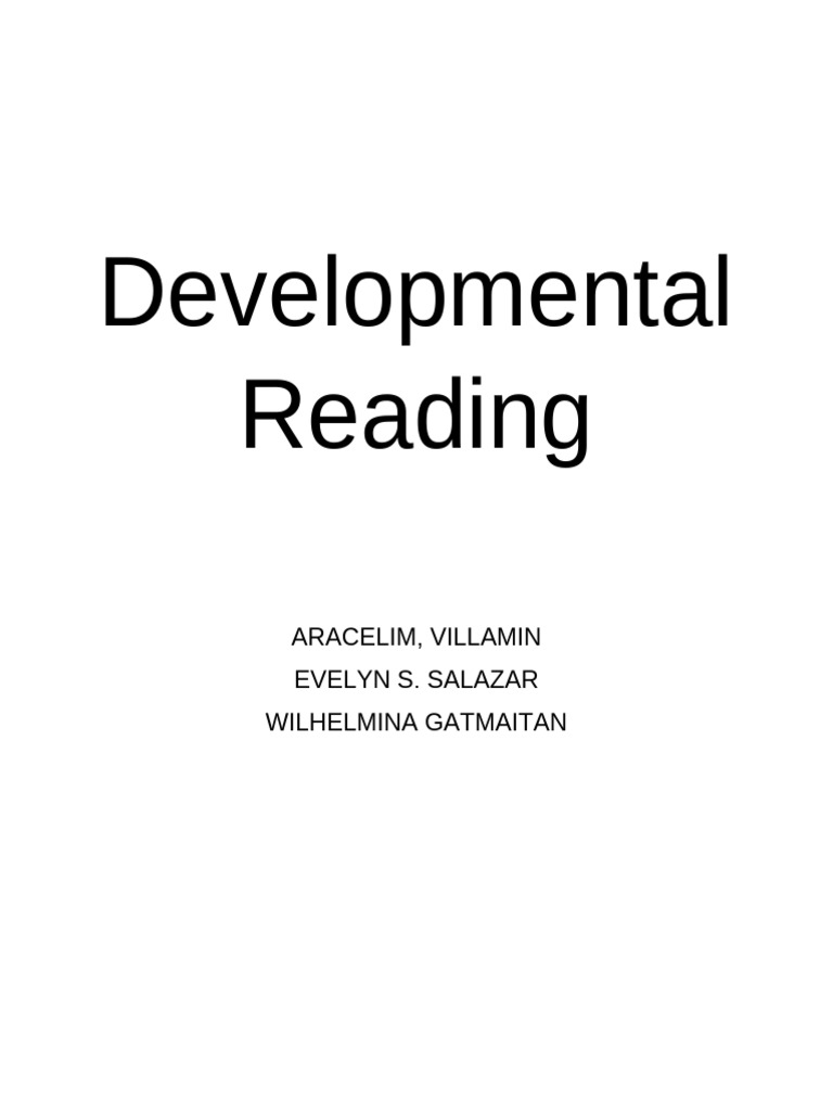 Developmental Reading | PDF | Reading Comprehension | Perception
