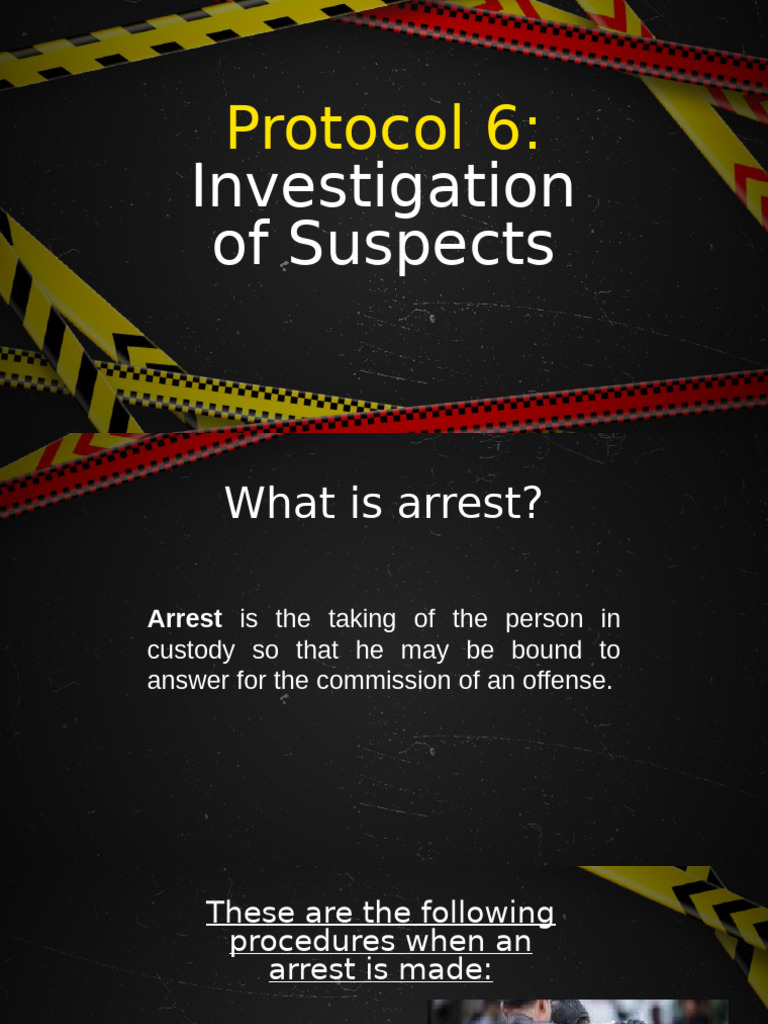 Arrest Procedures and Protocols | PDF