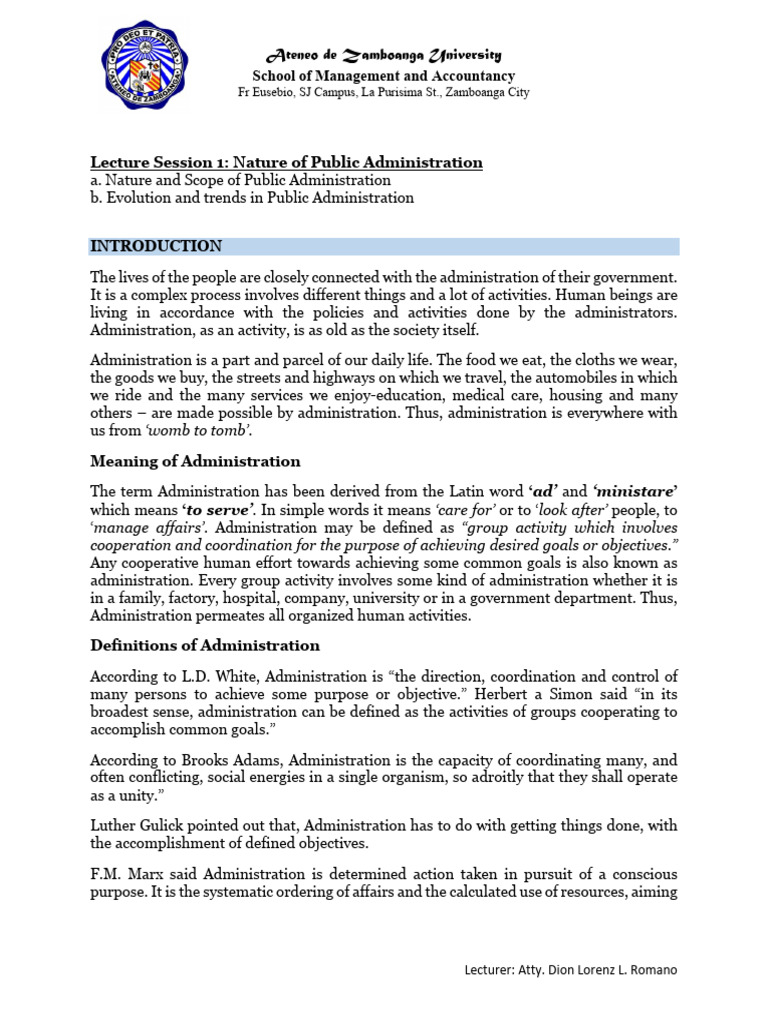 Understanding Public Administration Basics | PDF | Public Administration