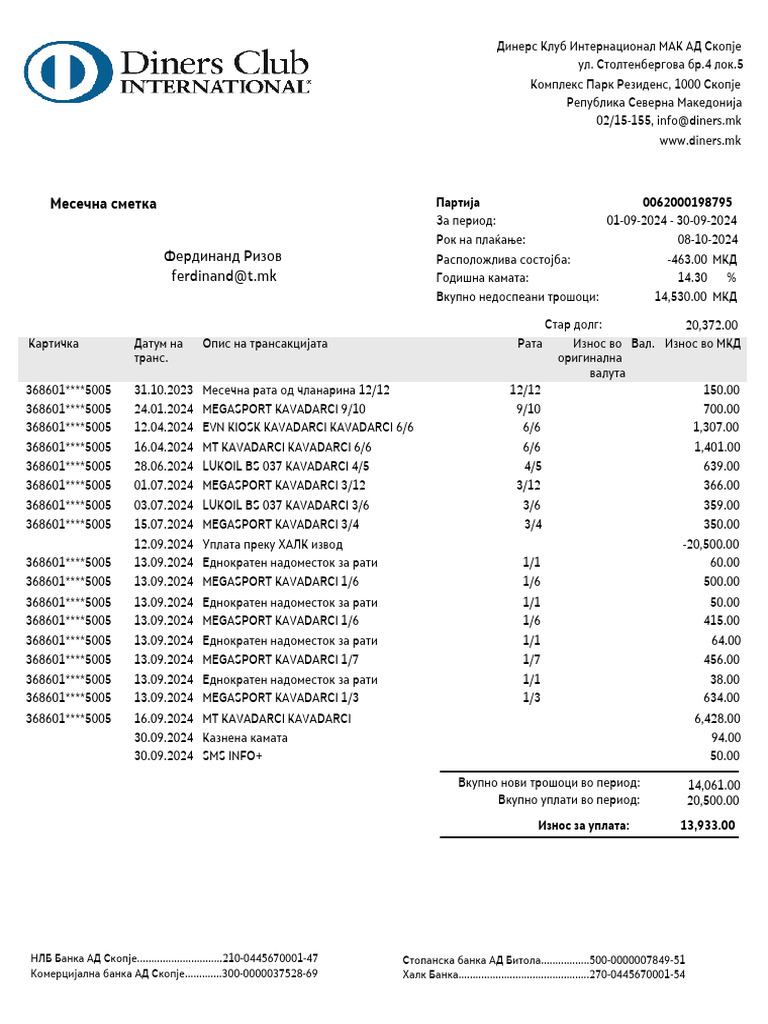 Izvod 0062000198795 202409 | PDF