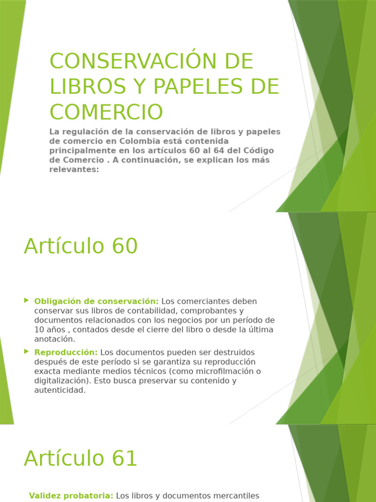 Conservación de Libros Y Papeles de Comercio | PDF | Gestión de registros