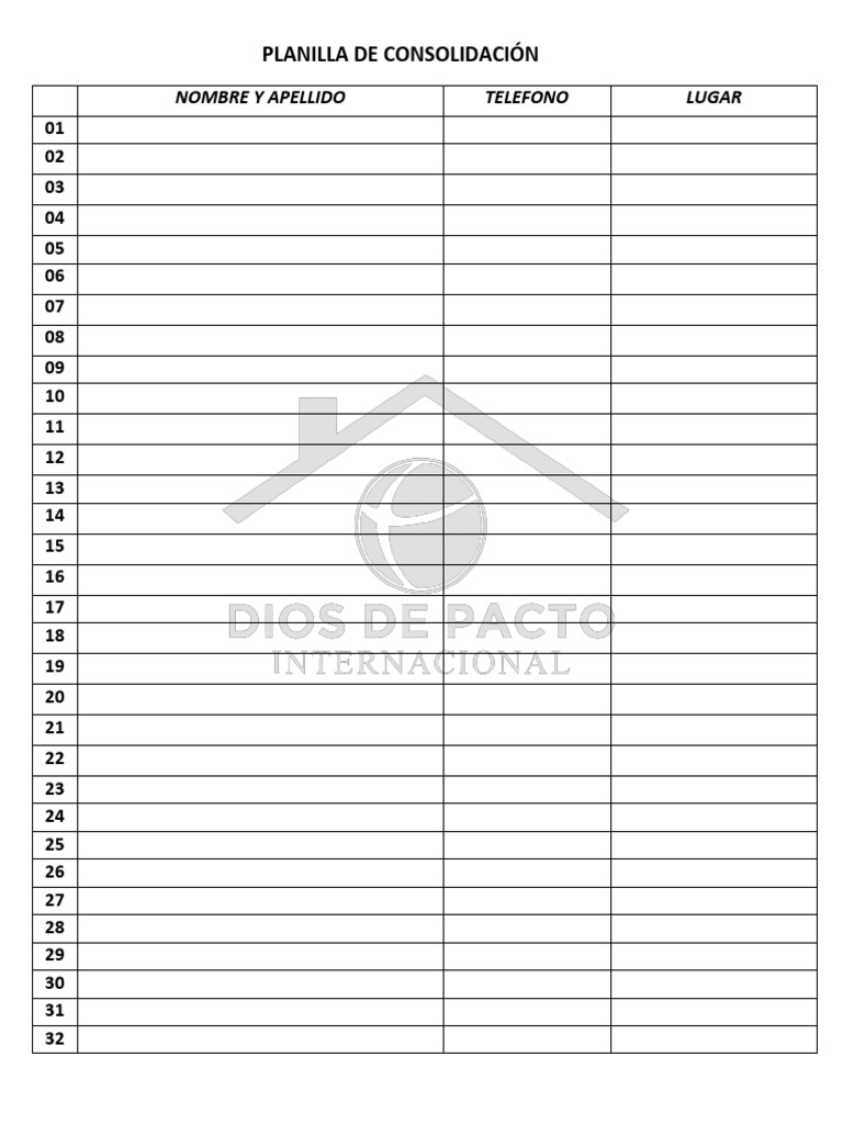 Planillas Consolidacion | PDF