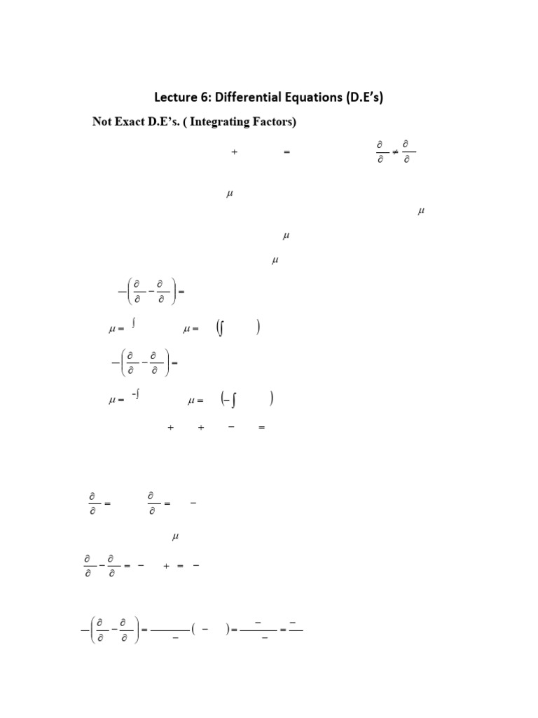 Lecture 6 | PDF | Mathematical Objects | Equations
