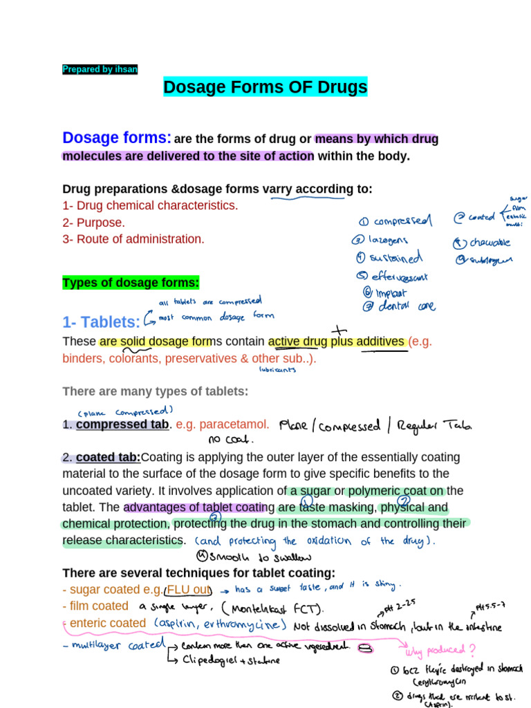 03 Dosage Form of Drugs | PDF | Topical Medication | Tablet (Pharmacy)