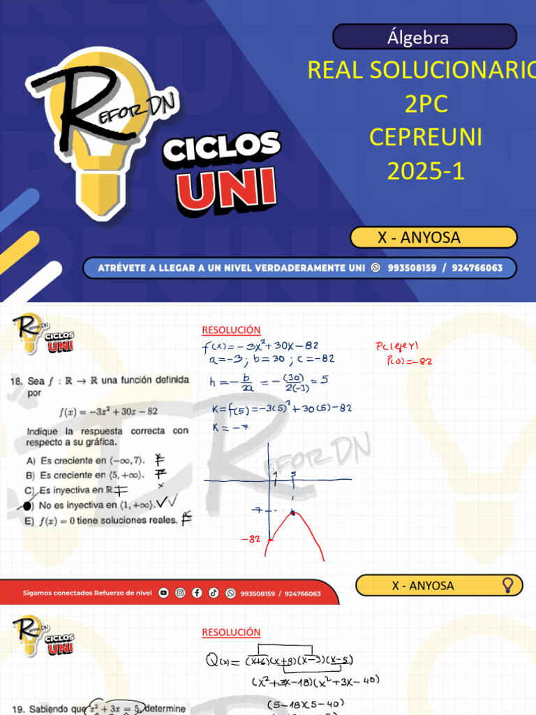 Álgebra Sol 2° Parcial 2025-1 | PDF