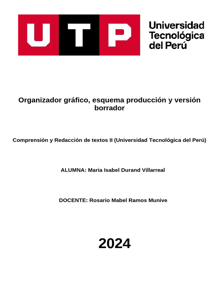 Organizador Gráfico, Esquema Producción y Versión Final | PDF | Perú | Océanos