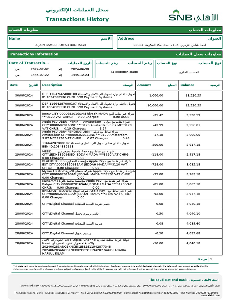 Transaction History | PDF | Transaction Account | Value Added Tax